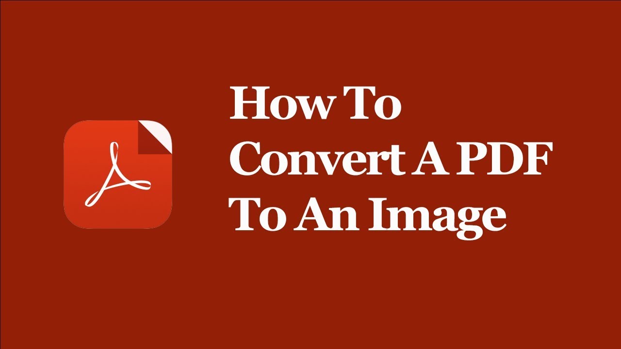 How To Convert A PDF To An Image YouTube How To Convert A PDF To An Image YouTube