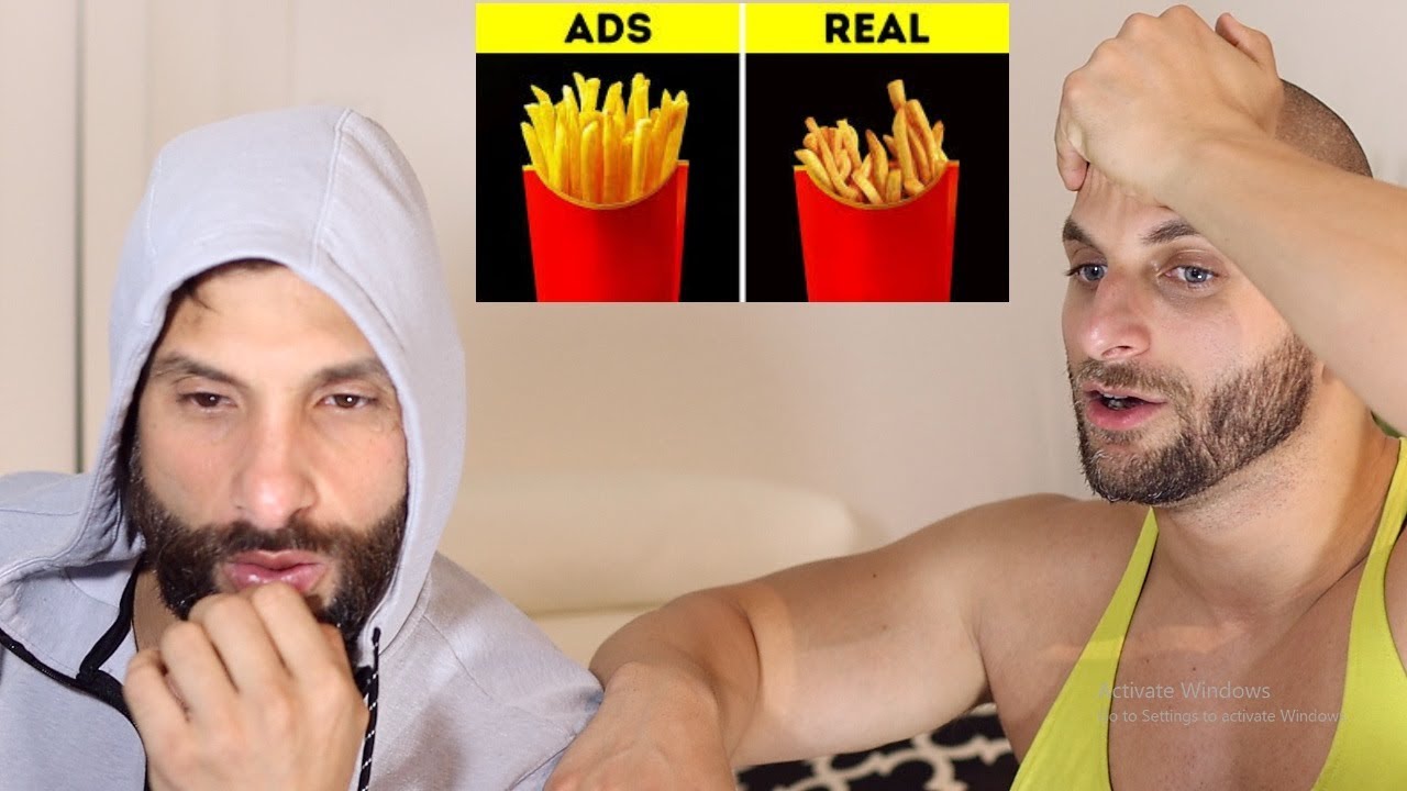 FOOD IN COMMERCIALS VS. IN REAL LIFE [REACTION] - YouTube