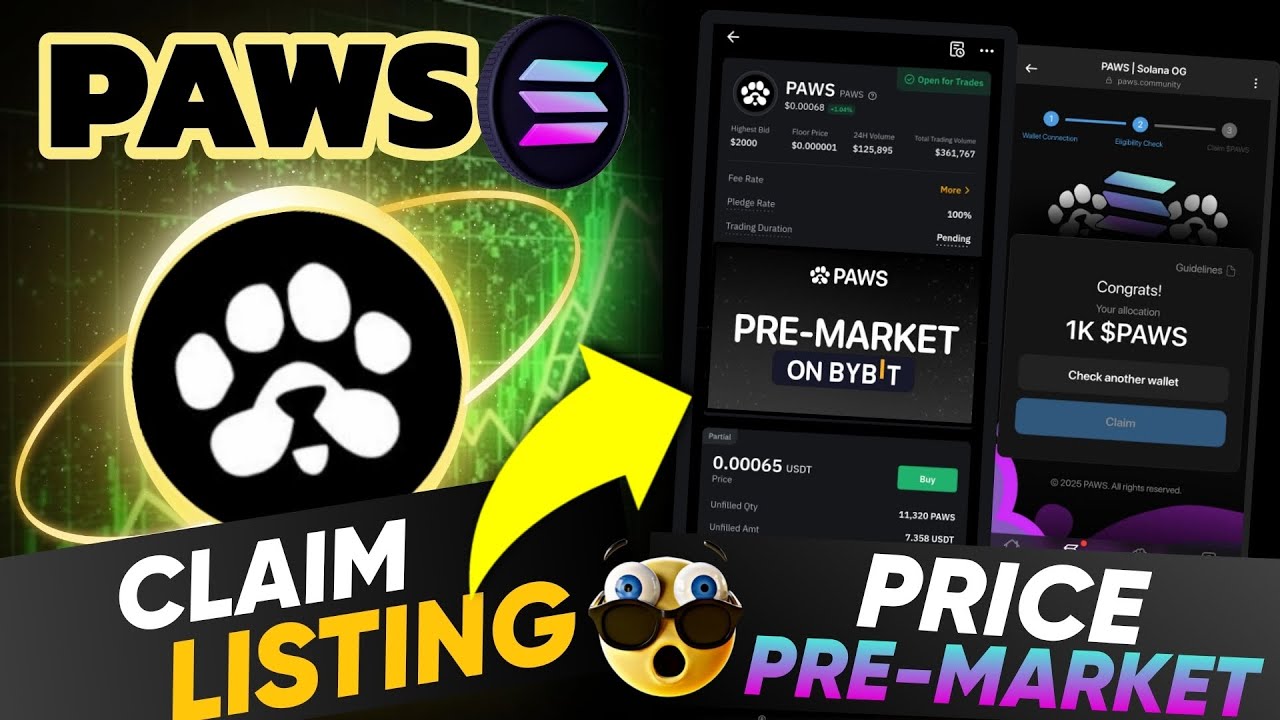 Paws Pre Market Price | Paws Airdrop Claim | Paws Listing Date | Paws ...