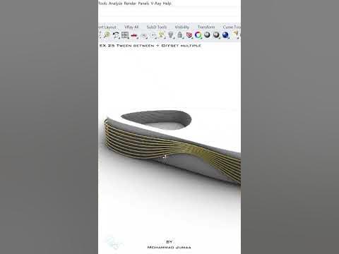 Rhino - EX 25 - Tween between + Offset multiple - YouTube