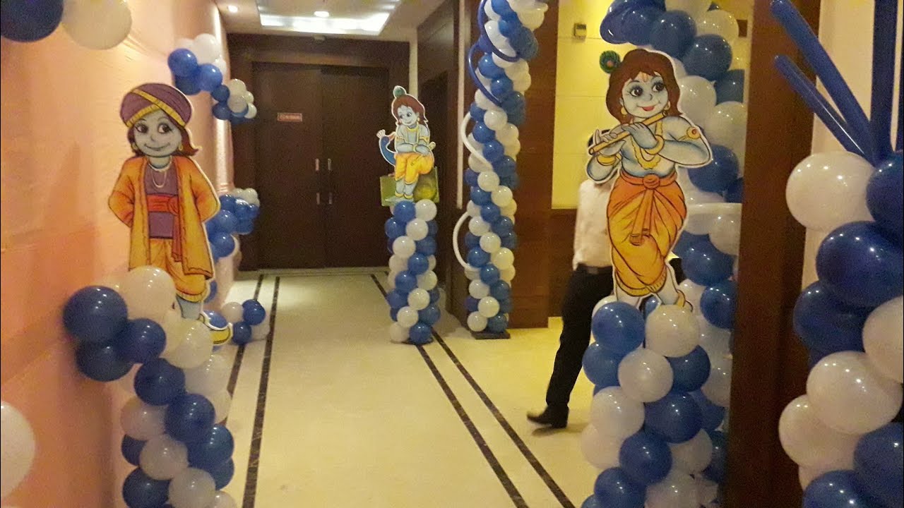Krishnan Theme Birthday Party Entry Decoration 09891478560 - YouTube