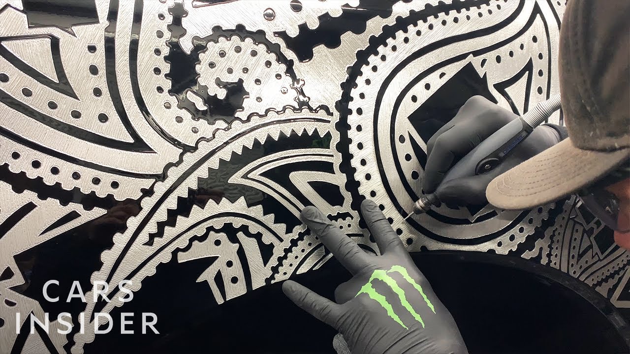 Artist Engraves Intricate Designs On Cars - YouTube