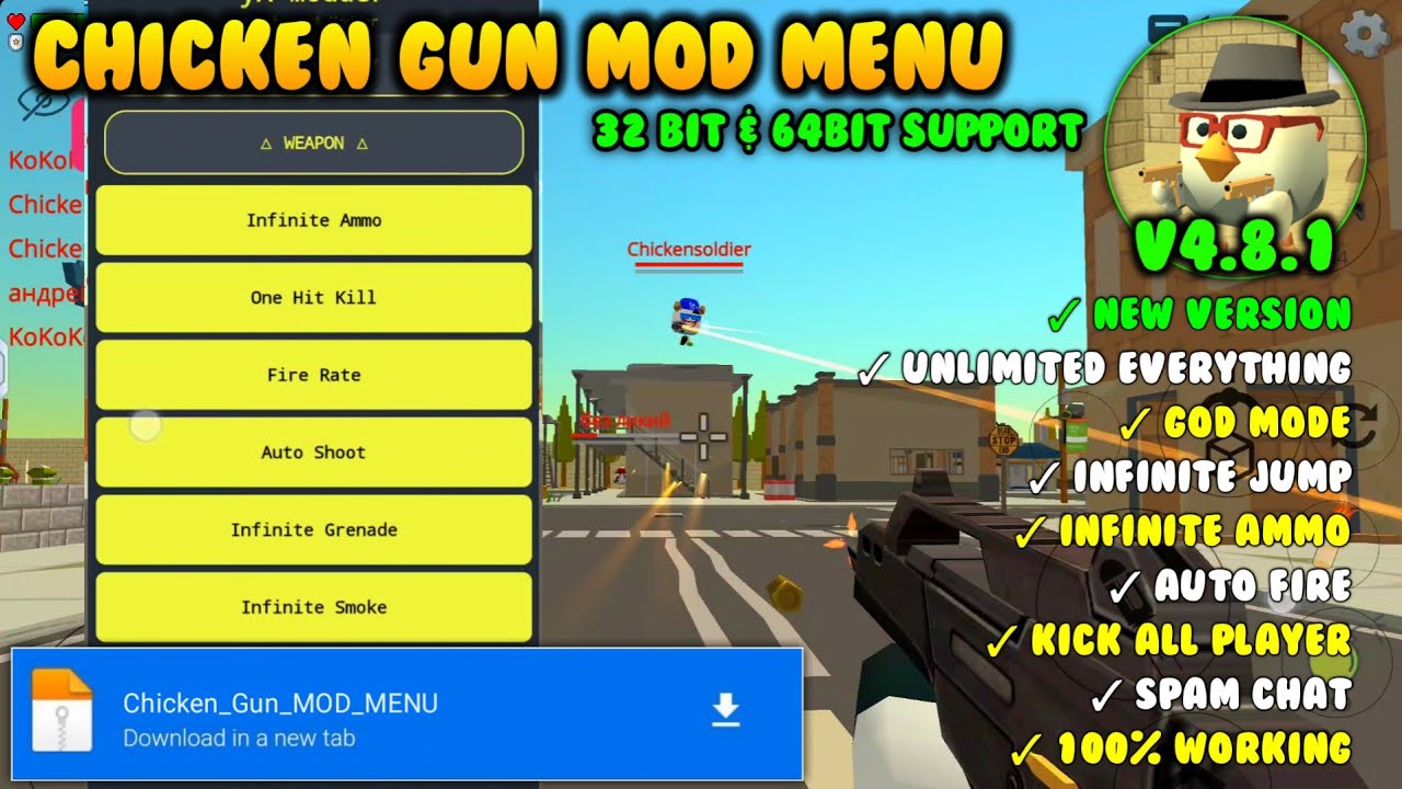 Chicken Gun Mod Menu v4.8.1 | Mod APK | Unlimited Everything | Latest ...