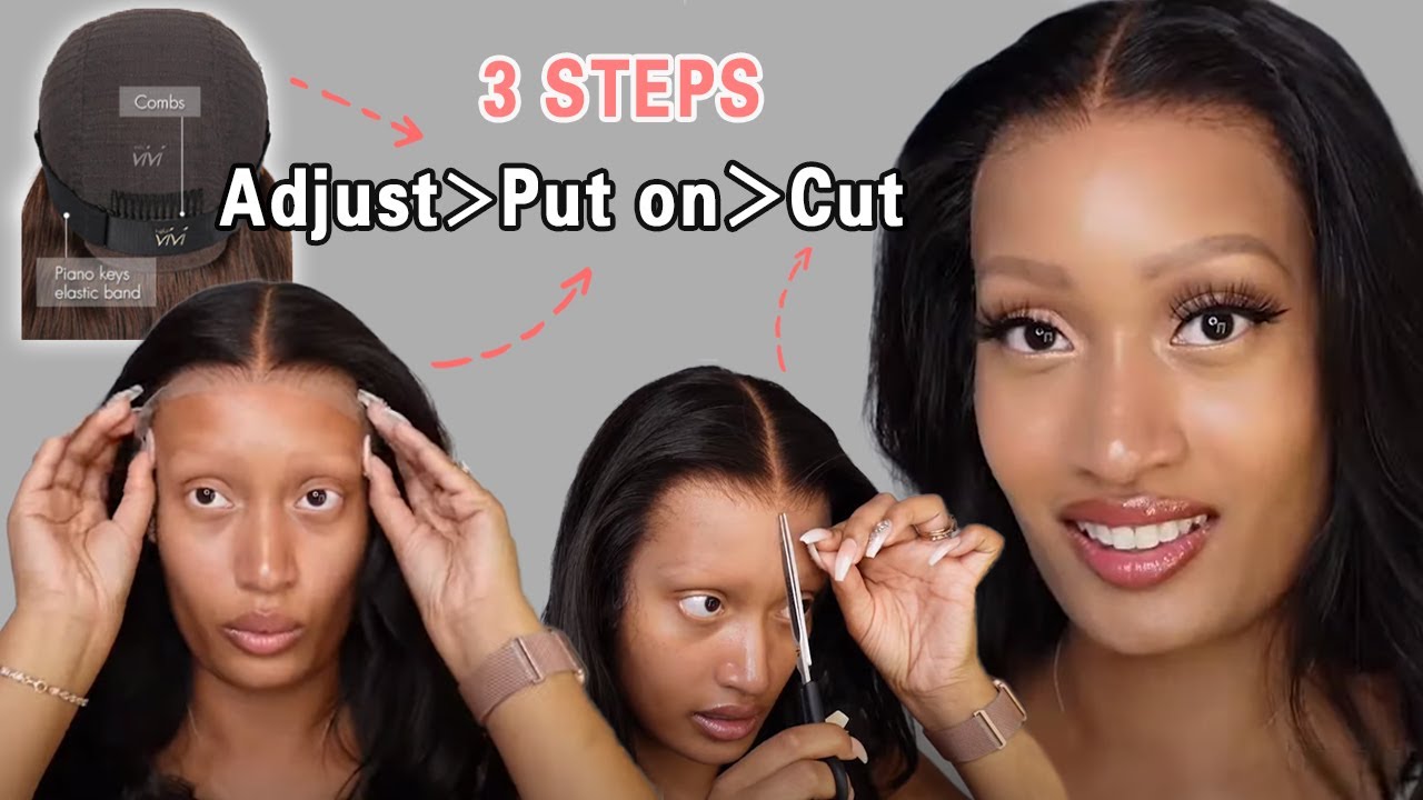 3-Steps Fitted Glueless WIg| Lay Your Wig Flat W/Out Glue!! Hairvivi ...