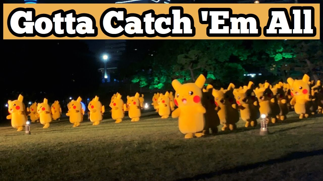 PIKACHU DANCE IN JAPAN: Gigantic Pikachu ARMY At Night(Must See!) - YouTube