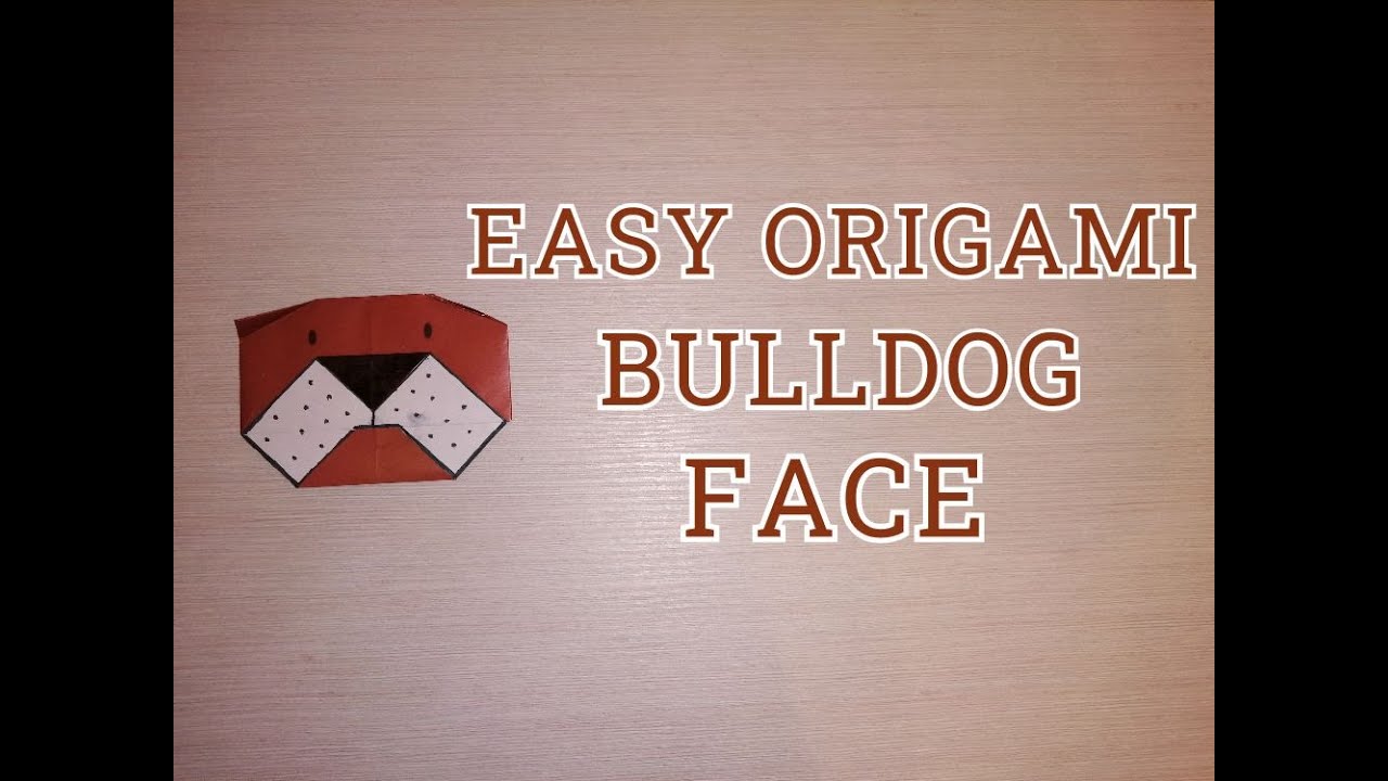 EASY ORIGAMI BULLDOG FACE DIY - YouTube