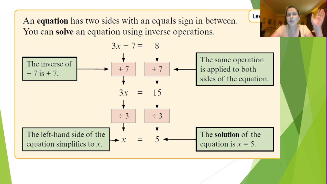 Day 7 - April 27 - Year 7 CES - Solving Linear Equations - YouTube