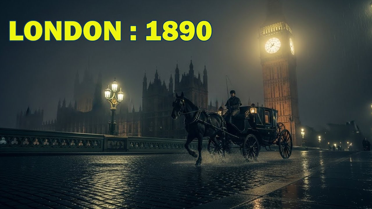 Walking Through Victorian London : 1890 Rainy Night Ambience (4K 60fps ...
