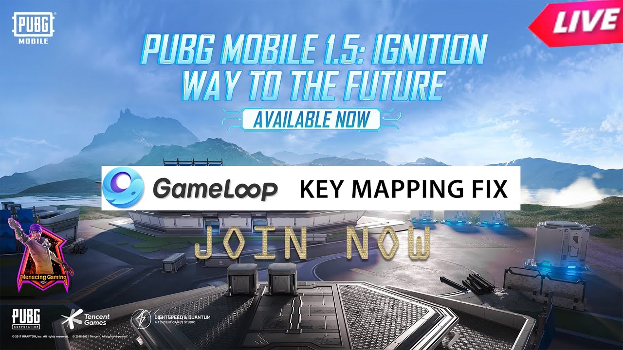 🔴 || Menacing Gaming | GAMELOOP KEY MAPPING FIX | PUBG MOBILE | RUSH ...