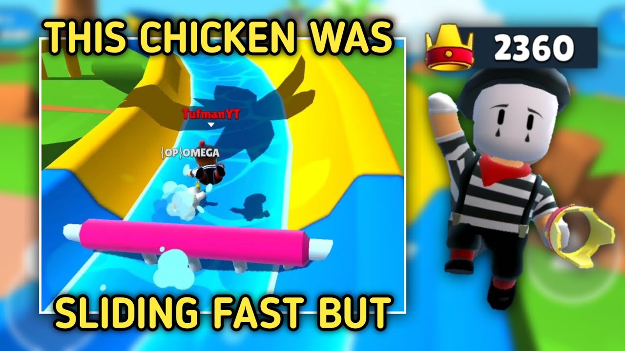 This Chicken Was Sliding Fast But. Winning 2360 Crowns In Stumble Guys ...