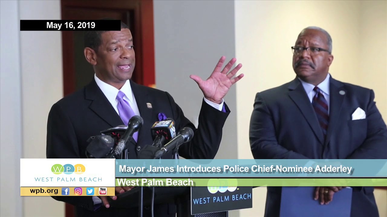 Mayor James Introduces Police Chief-Nominee Frank Adderley - YouTube