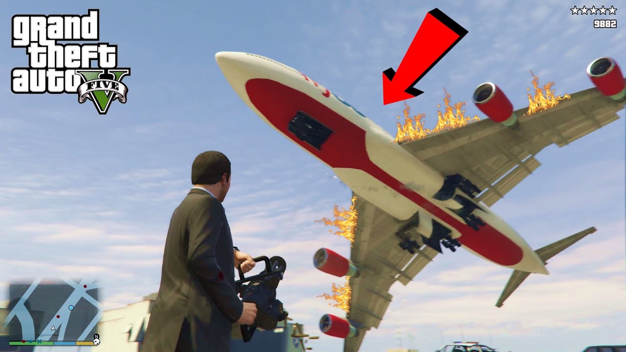 Grand Theft Auto V (Michael Use Heavy Machine Gun and Destroy Public ...