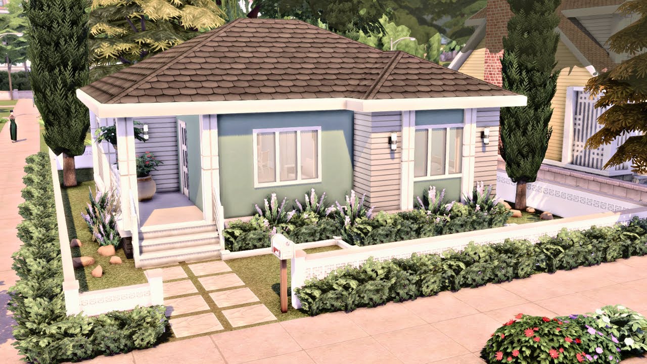 SMALL BASE GAME STARTER 🏡 The Sims 4 Speed Build - YouTube