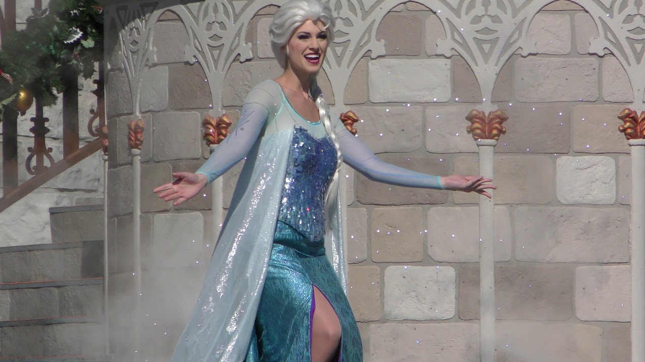 2018 Let it go, Elsa de Frozen en el Castillo de Magic Kingdom - YouTube