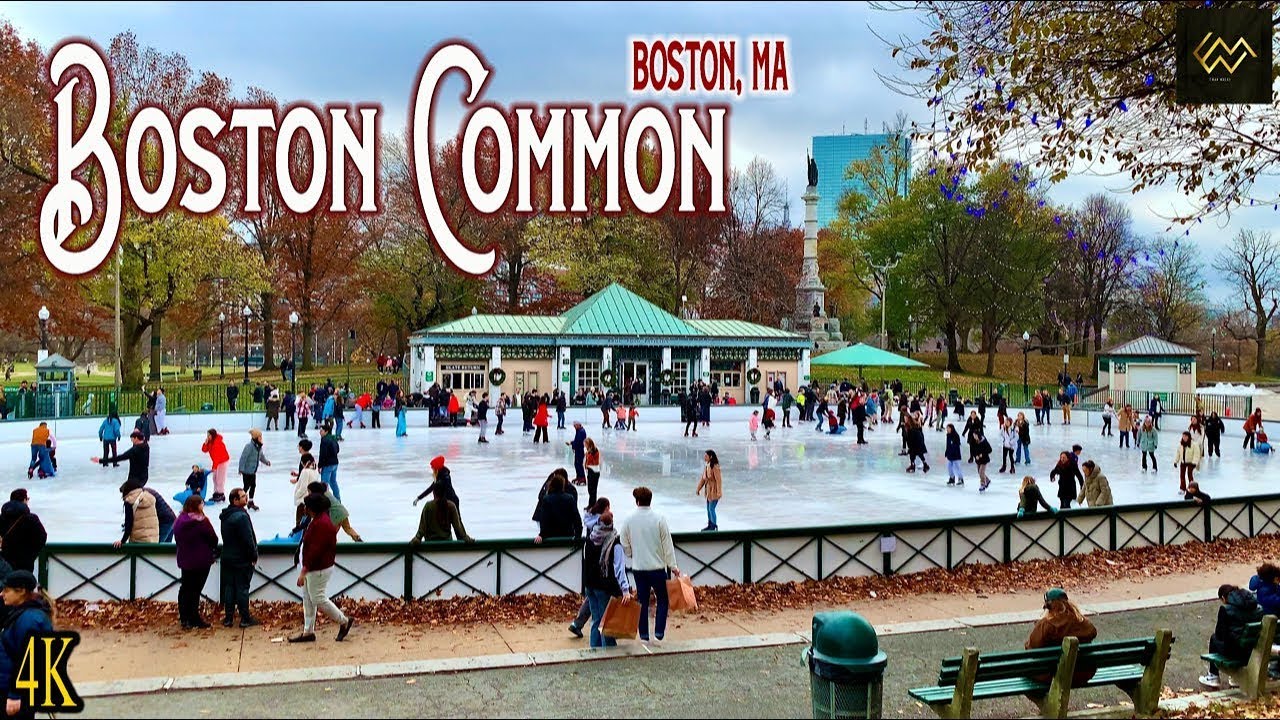 Boston MA Walking Tour 4K | Boston Common And Boston Public Garden ...