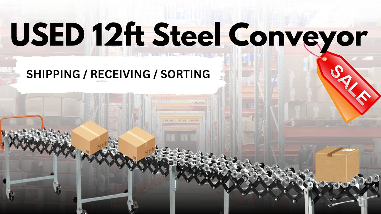 Global Industrial Steel Skate Wheel Conveyor 12ft” - YouTube