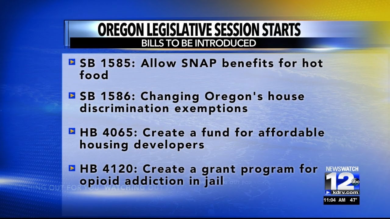 Oregon 2024 legislative session bills expected to surface - YouTube