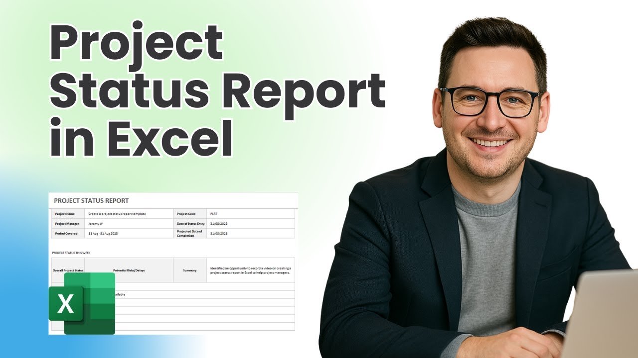 How To Create A Project Status Report In Excel - YouTube