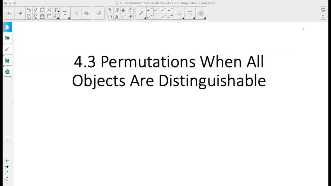 Foundations of Math 12: 4.3 Permutations When All Objects Are Distinguishable - YouTube