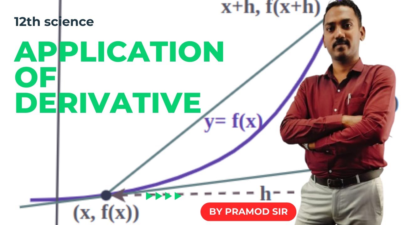 12TH SCIENCE MATHS-2 APPLICATION OF DERIVATIVE LEC-1 - YouTube