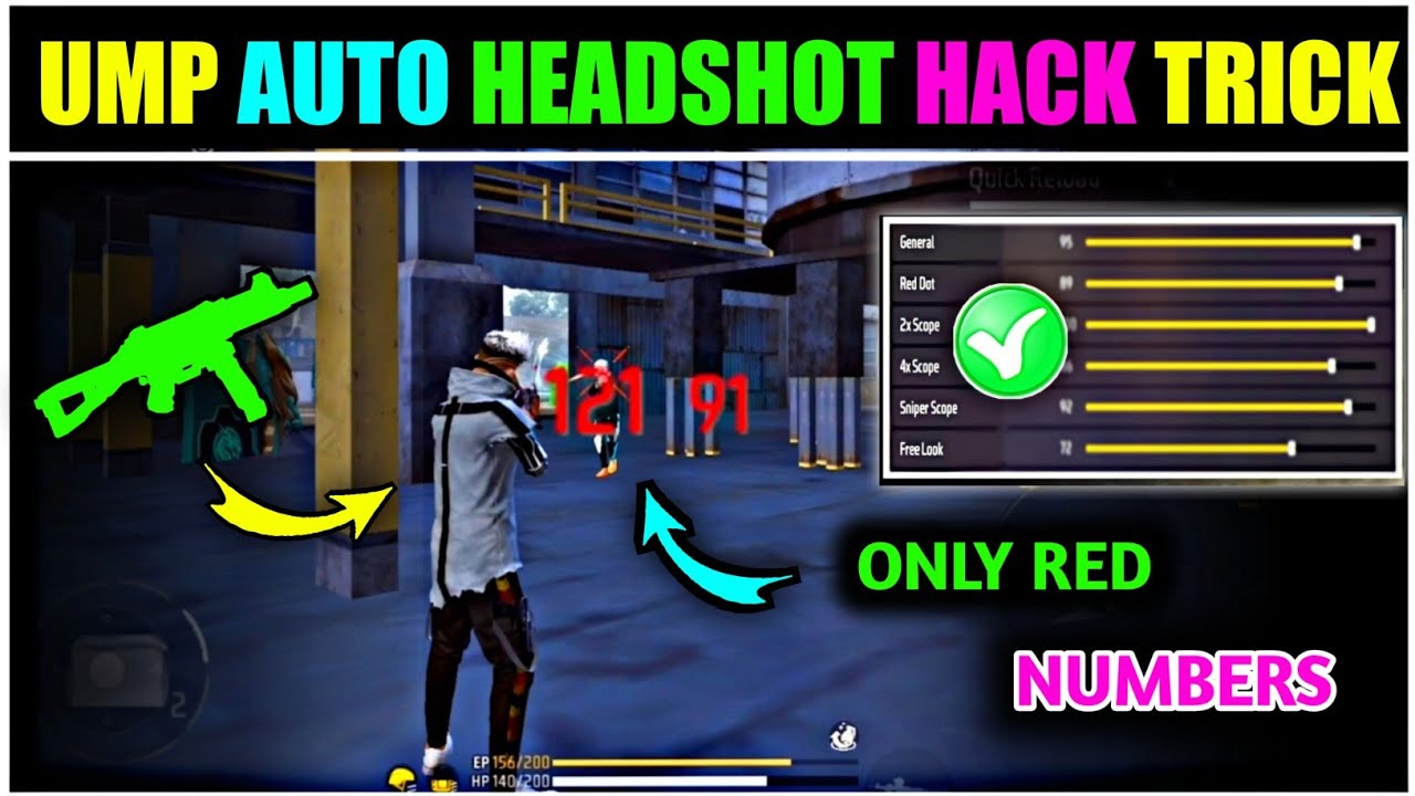 Ump Headshot Trick in Free Fire 🔥| New Ump Headshot Trick|Headshot Trick FF| New Headshot Trick ...