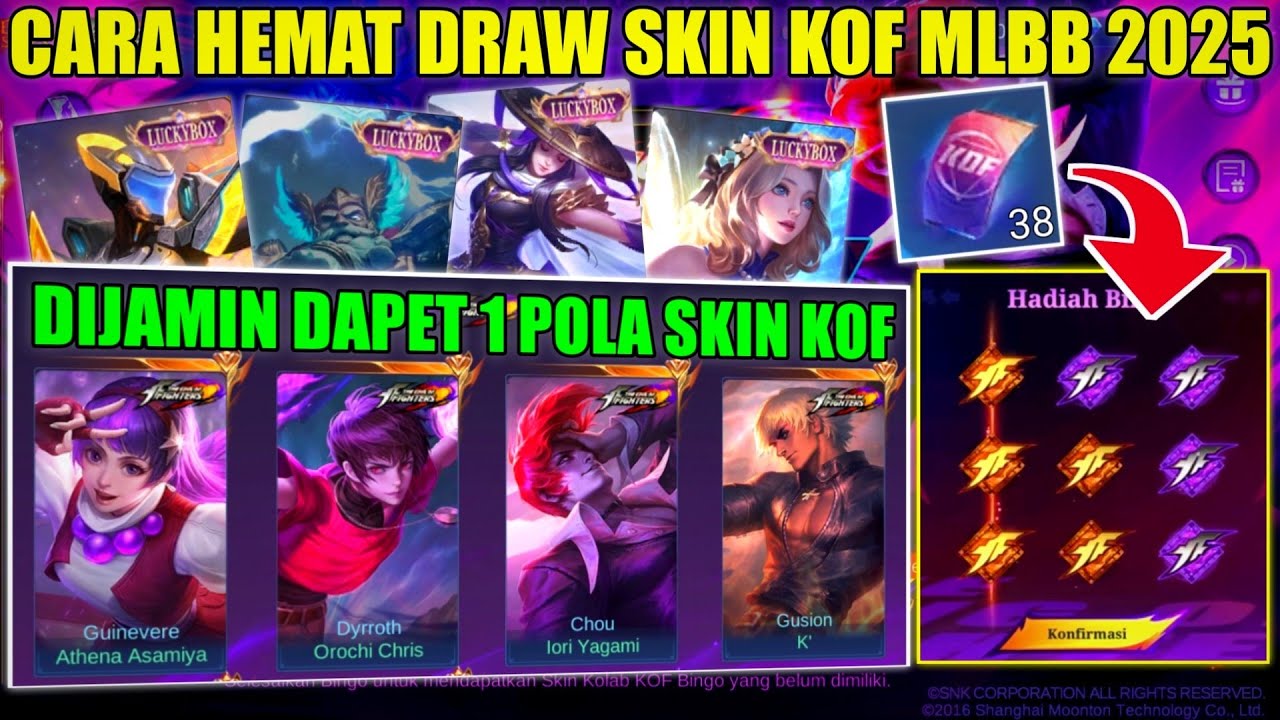 CARA HEMAT DRAW SKIN KOF MOBILE LEGENDS 2025! PAKAI TOKEN GRATIS ...