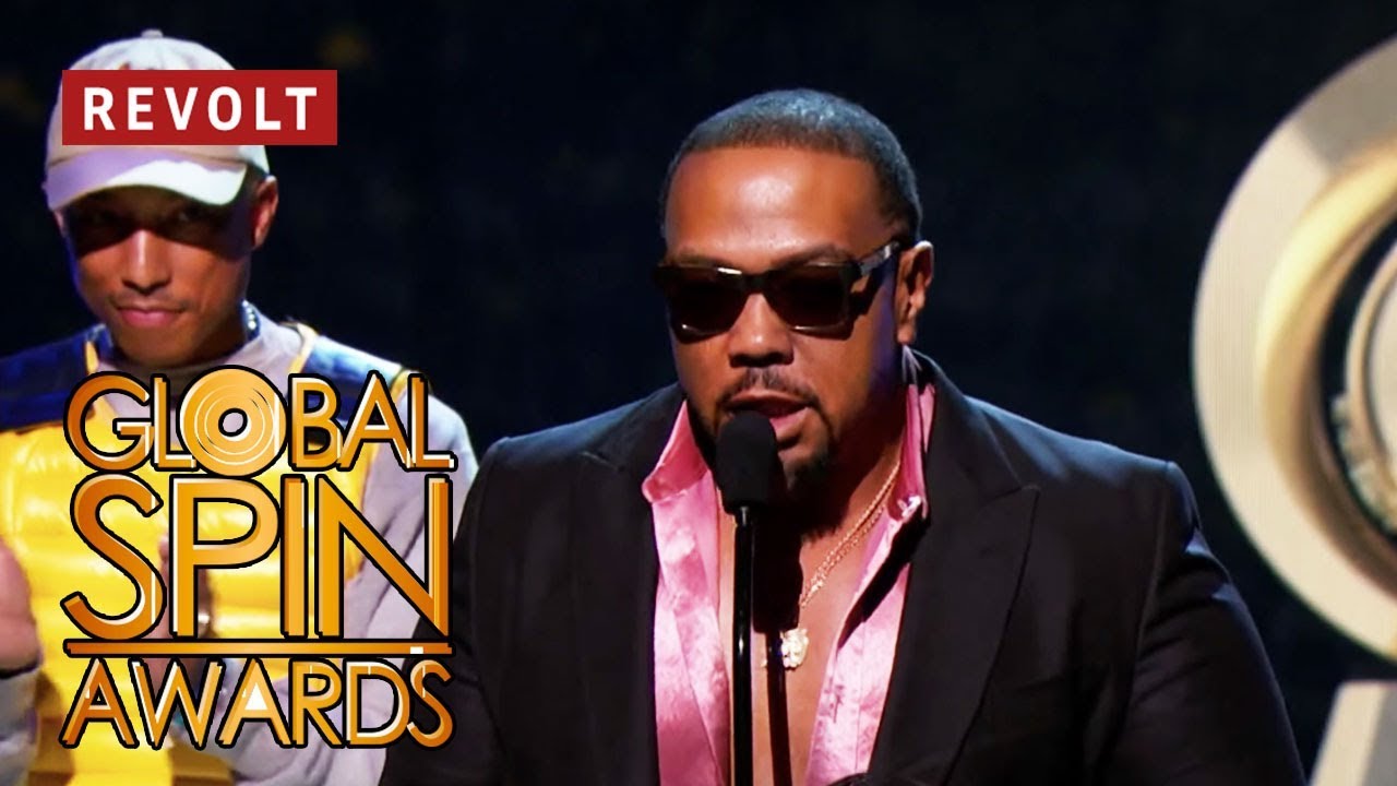 Pharrell presents Timbaland with Lifetime Achievement Award | Global ...