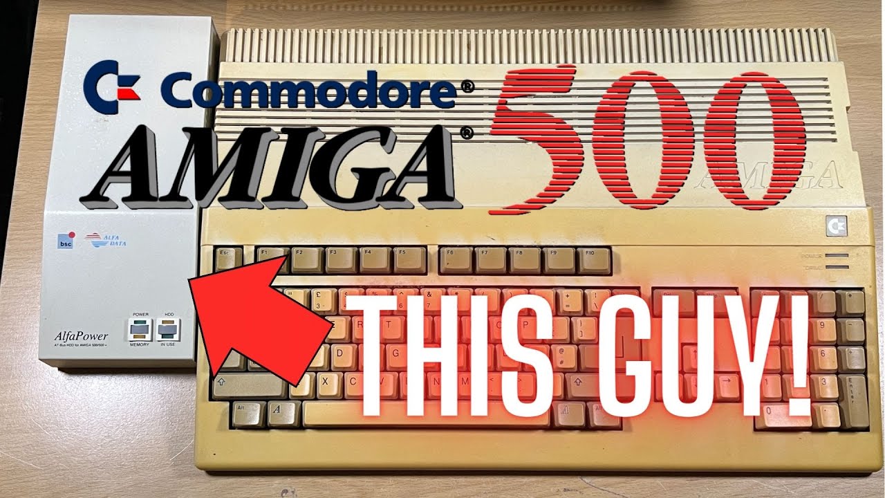 Amiga 500 Original AlfaPower External Hard Drive Add on + Datel Ram ...