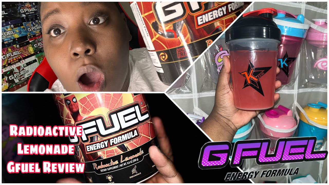 NEW SPIDERMAN RADIOACTIVE LEMONADE GFUEL REVIEW - YouTube