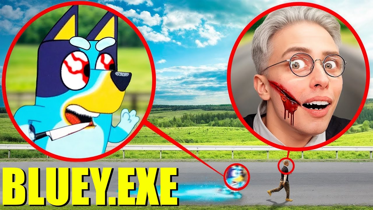 DRONE CATCHES BLUEY VS BINGO IN REAL LIFE!! *BLUEY.EXE* - YouTube