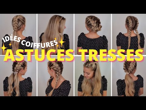 COIFFURE FACILE AVEC DES TRESSES ☀️ coiffure tresse été 2022 ☀️ Coiffure summer 2022 facile