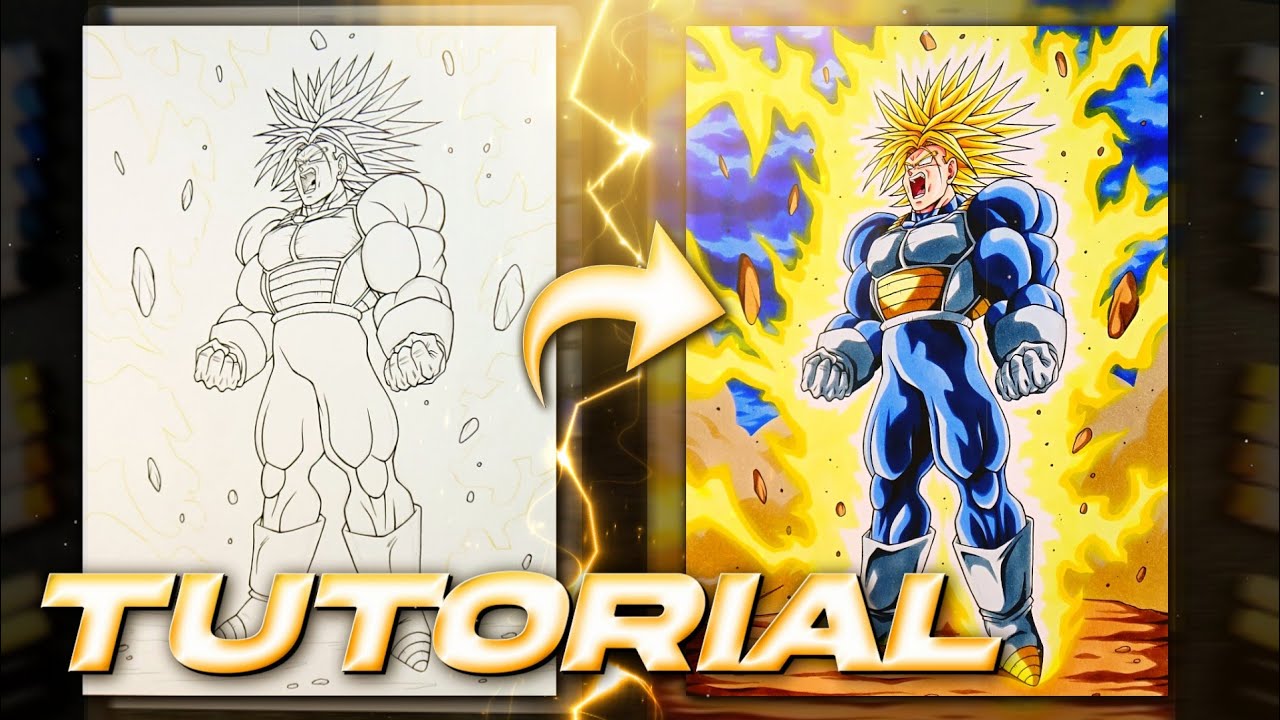 How to Draw Future Trunks USSj Full Body | Drawing Tutorial - YouTube