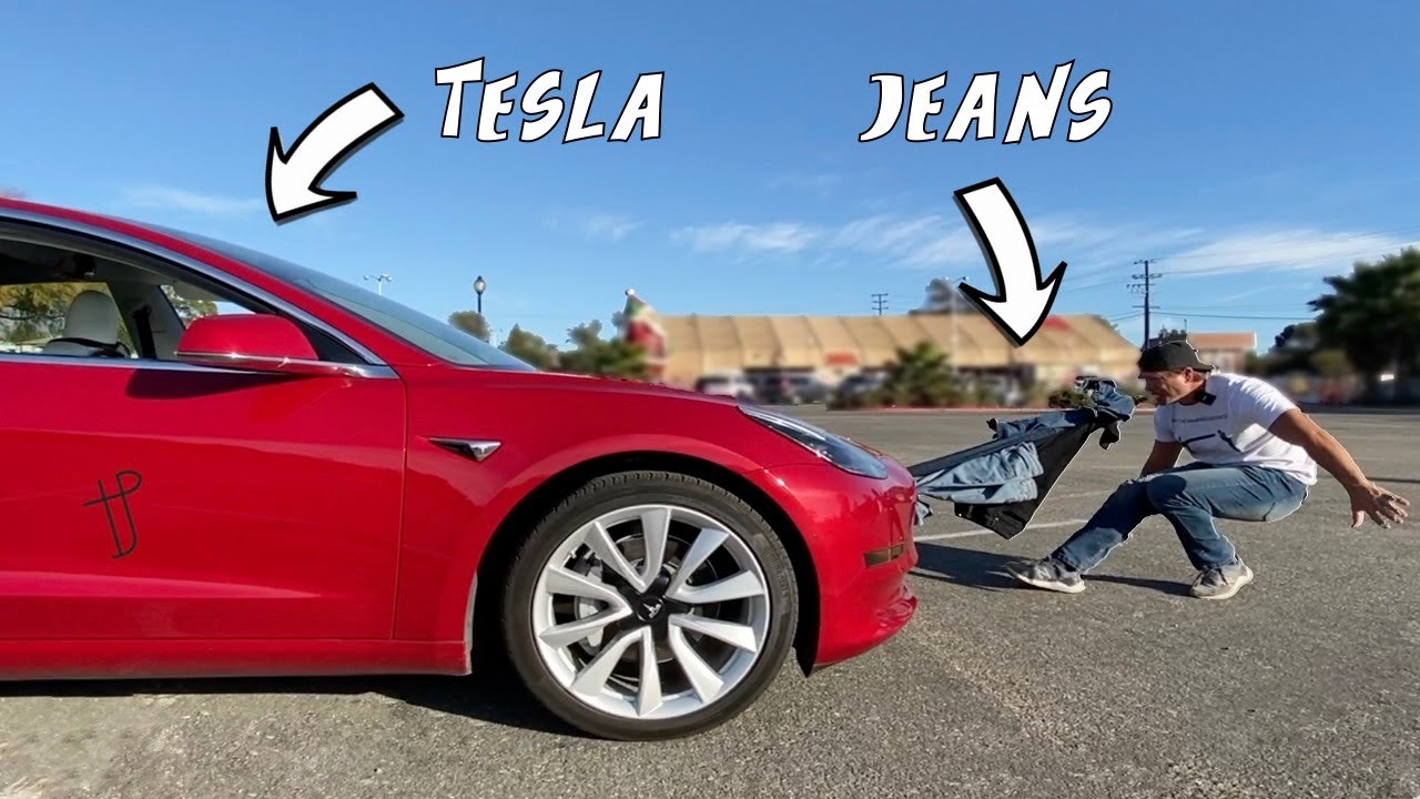 PULLING A TESLA WITH MY TEETH!! - YouTube