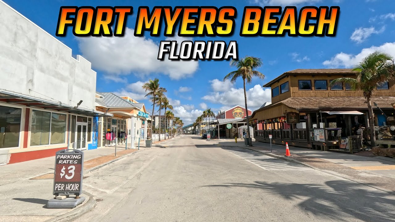 Fort Myers Beach Florida Driving Through - YouTube