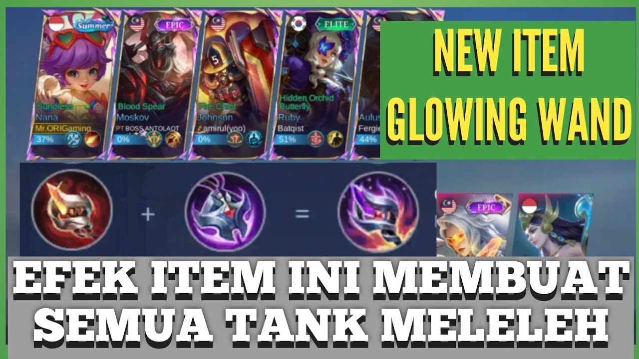 MLBB NEW SEASON NEW EQUIPMENT ITEM MAGIC GLOWING WAND - YouTube