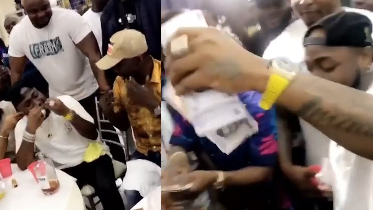 MONEY SPEAKING DAVIDO SPRAY MONEY ON PASUMA AND CONGRATULATE HIM ON HIS ...