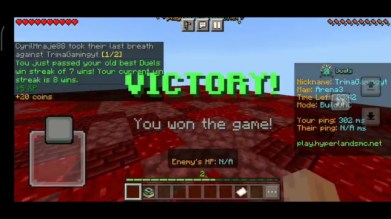 My smooth gameplay in minecraft UHC (hyperlands) #minecraft #hyperlands ...