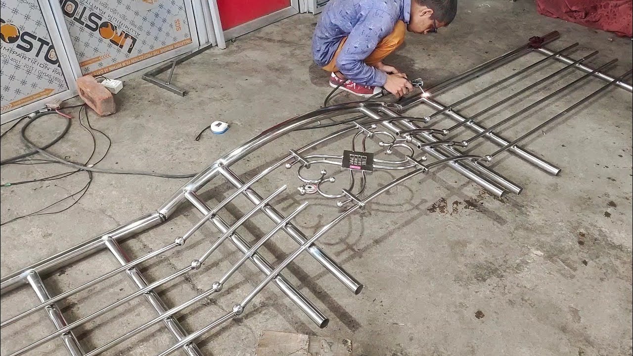 Stainless Steel round Balcony Railing Design || making steel round ...