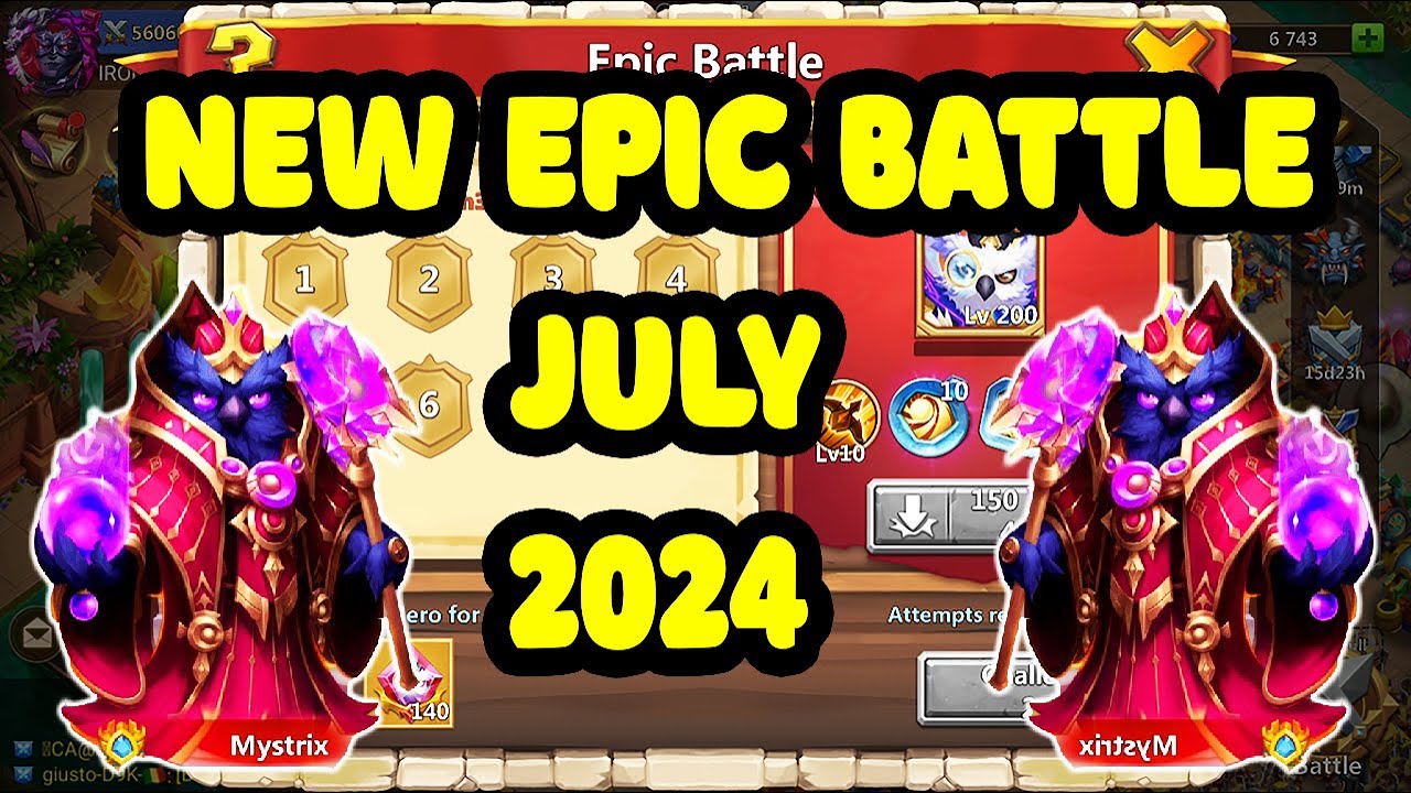 NEW EPIC BATTLE JULY 2024 | CASTLE CLASH - YouTube