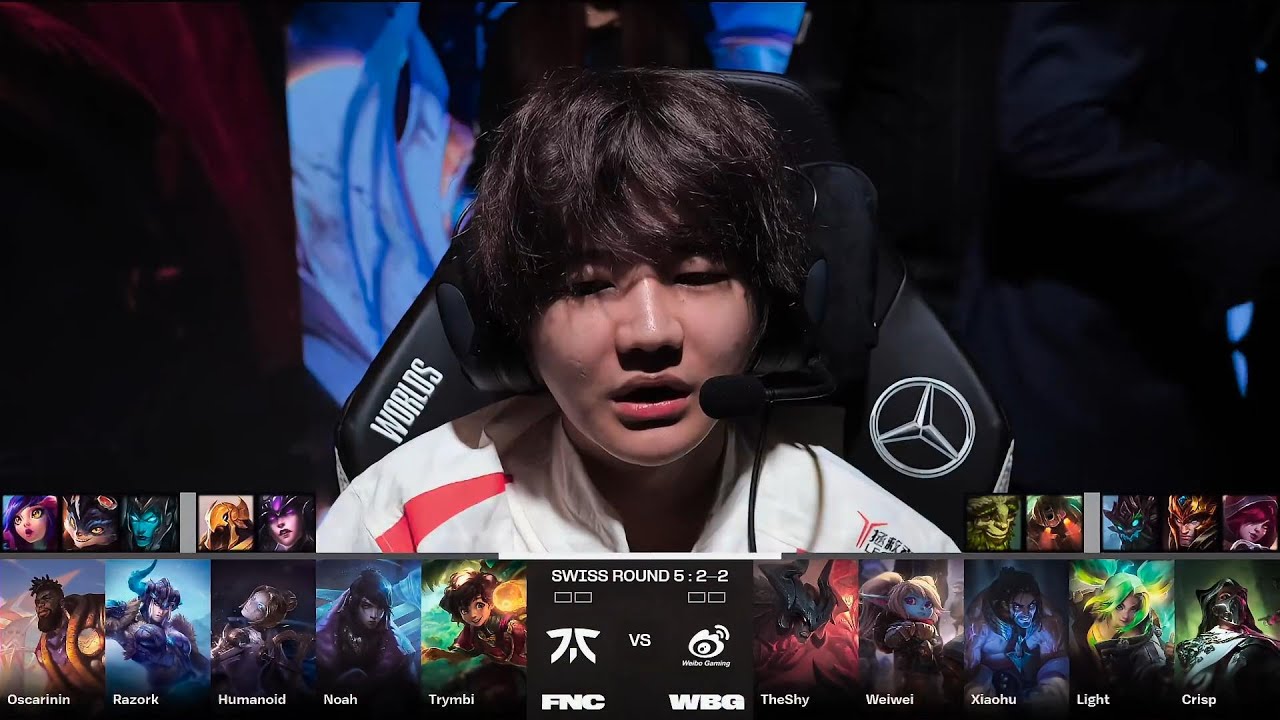 【英雄联盟】2023 S13全球总决赛瑞士轮 WBG vs FNC 第一局 - YouTube