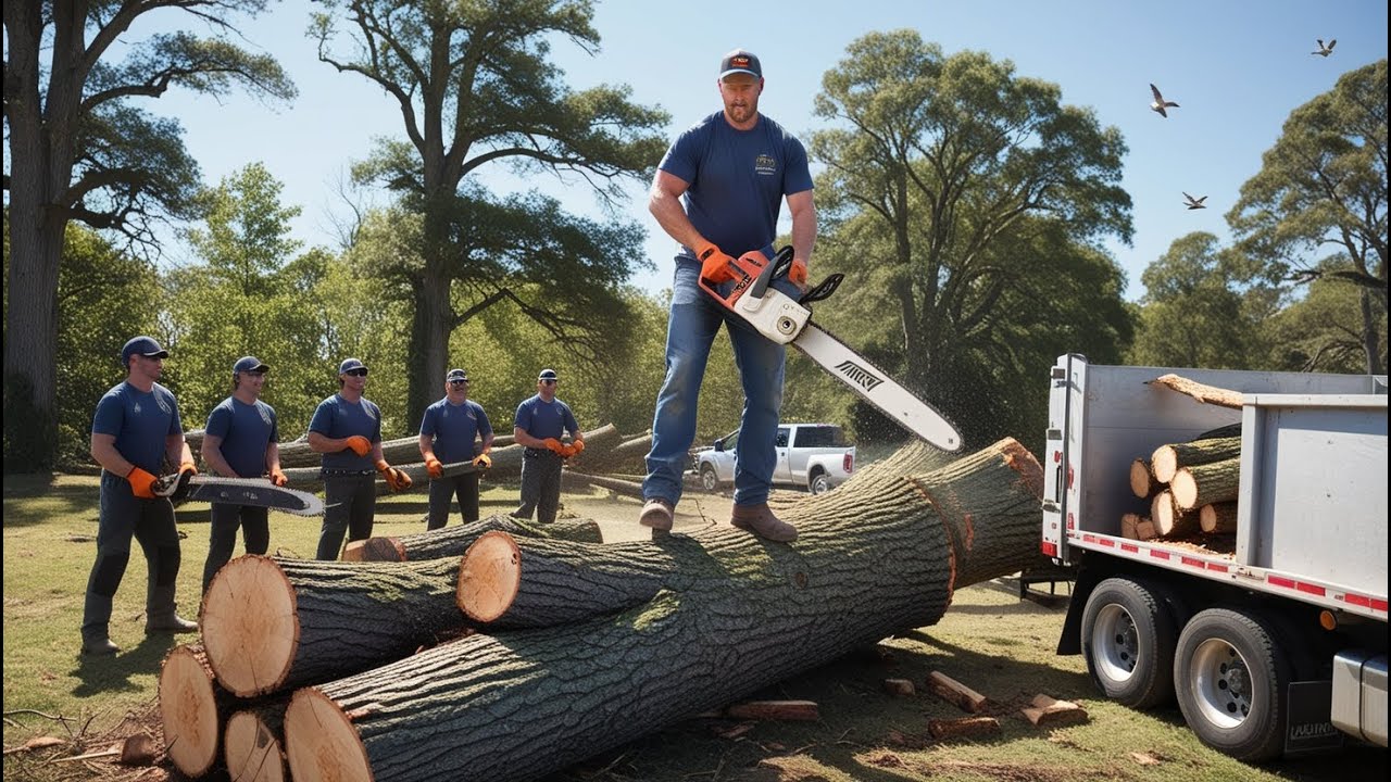 world sawyer - sawing trees and clearing before the storm - YouTube