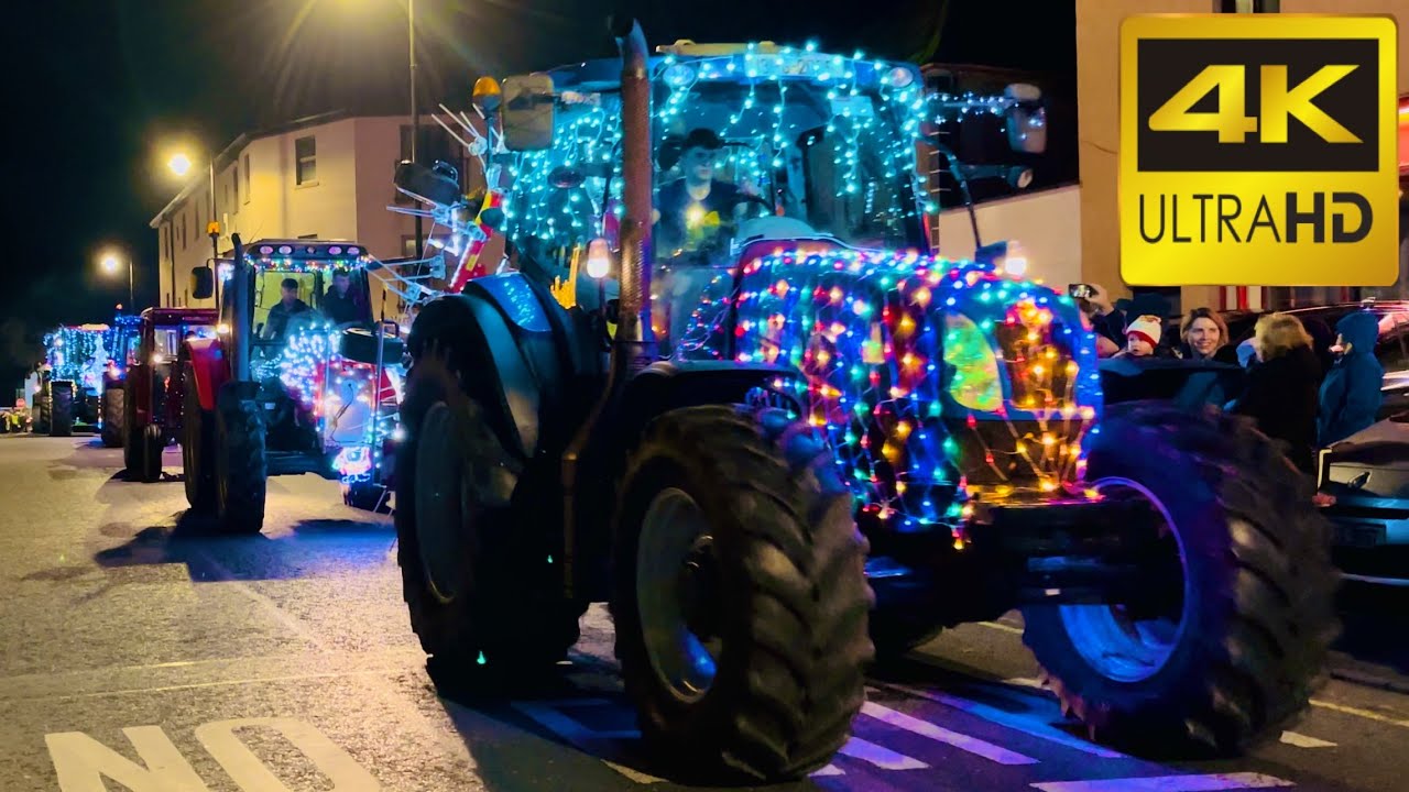 Chirtmas Lights Tractor Parade [4K] Ballinrobe-2022-County Mayo Ireland ...