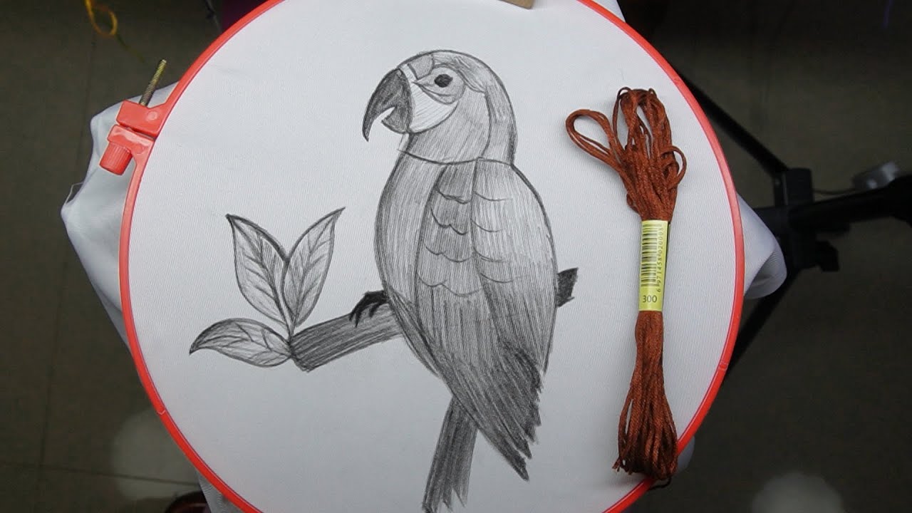 Beautiful parrot embroidery design | hand embroidery | embroidery for ...