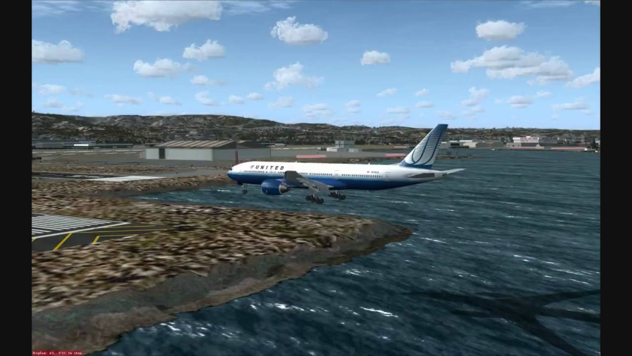 Two FSX Landings at KSFO (PMDG 747-400 & POSKY 777-200) - YouTube