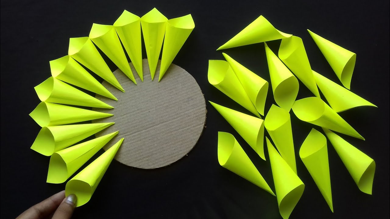 2 Beautiful Wall Decor Ideas | Easy Home Decor Ideas | Paper Flower ...