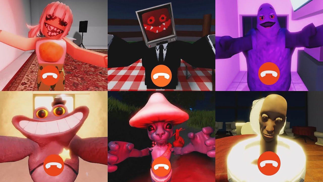 Roblox - Don't Call At 3AM (Lenay, TV Man, Grimace, Sheriff, Smurf Cat ...