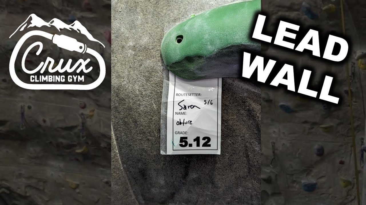 Crux 5.12 on feature lead wall - YouTube