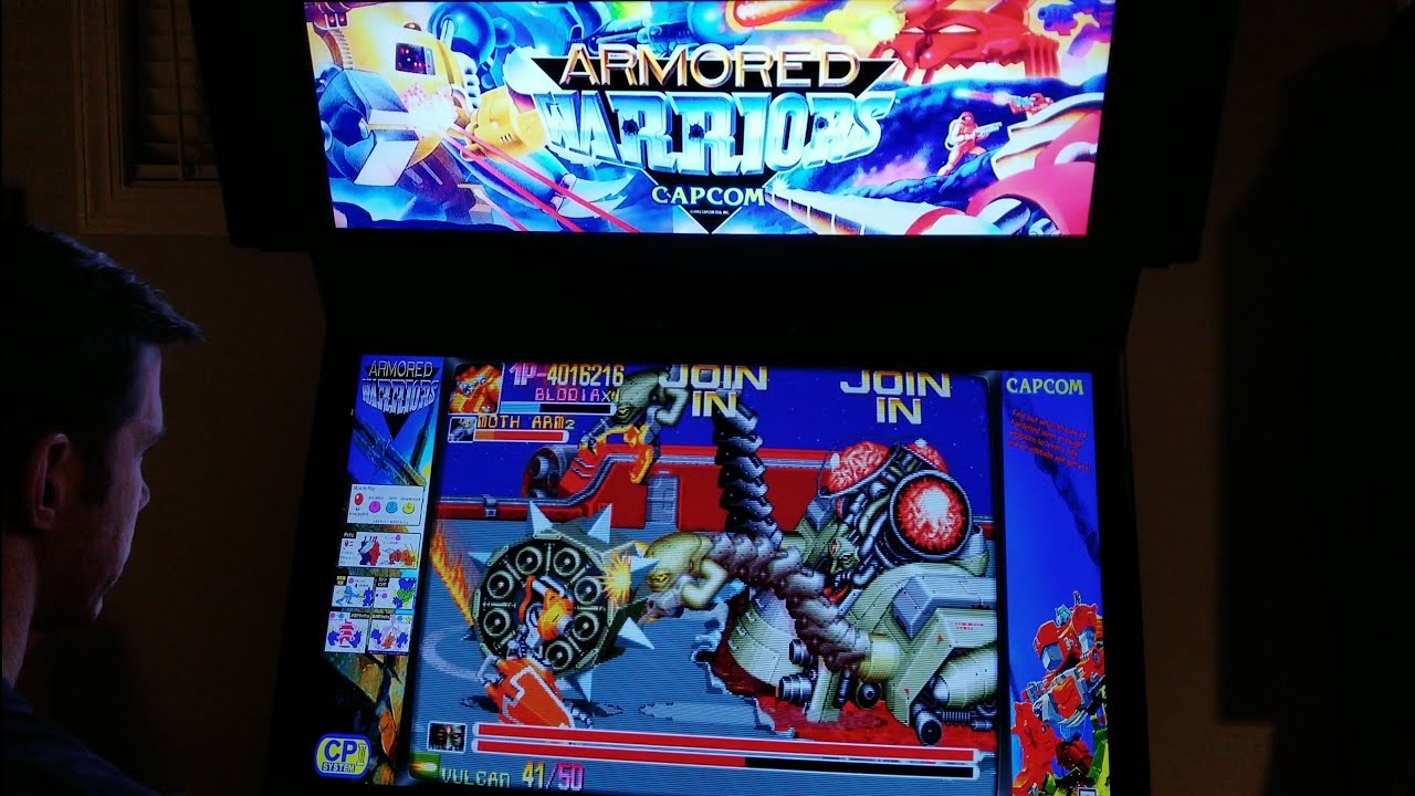 Armored Warriors Arcade Cabinet MAME Playthrough w/ Hypermarquee - YouTube