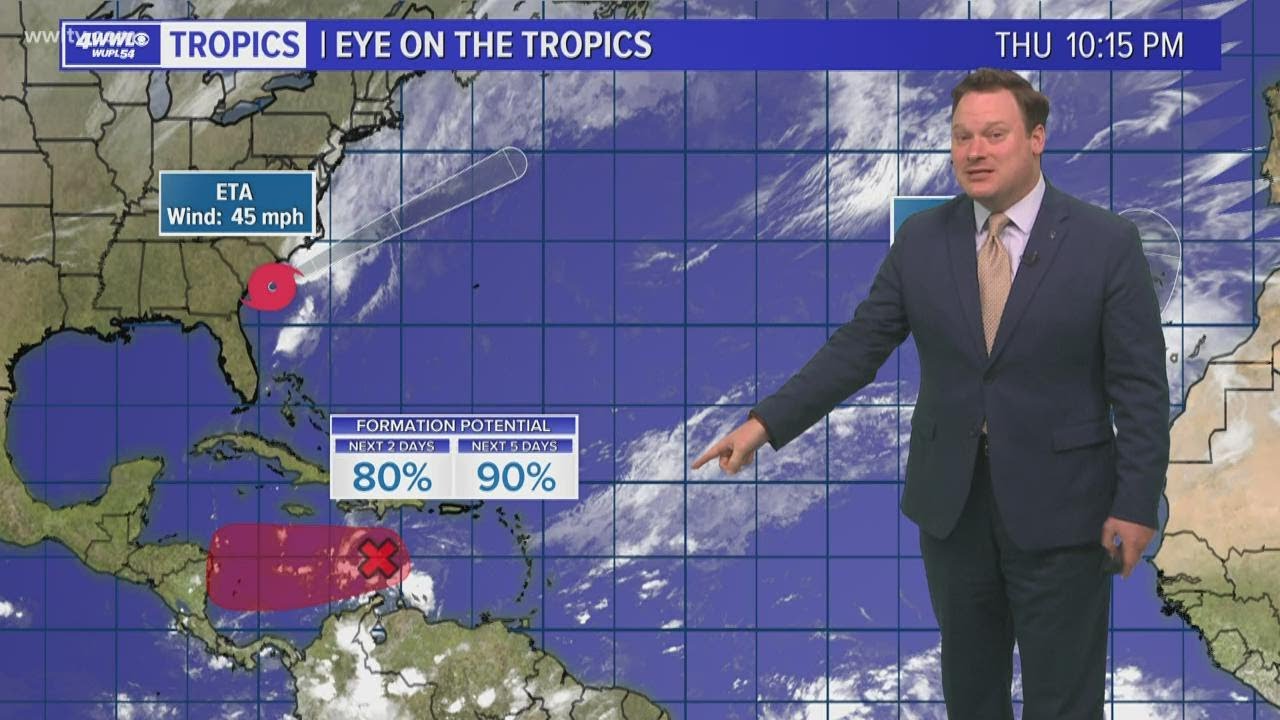 Thursday Night Tropical Update: Tracking Eta, Theta and Invest 98 - YouTube