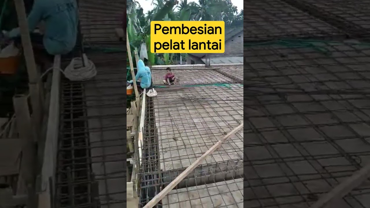 Pembesian Pelat Lantai Beton Bertulang - YouTube